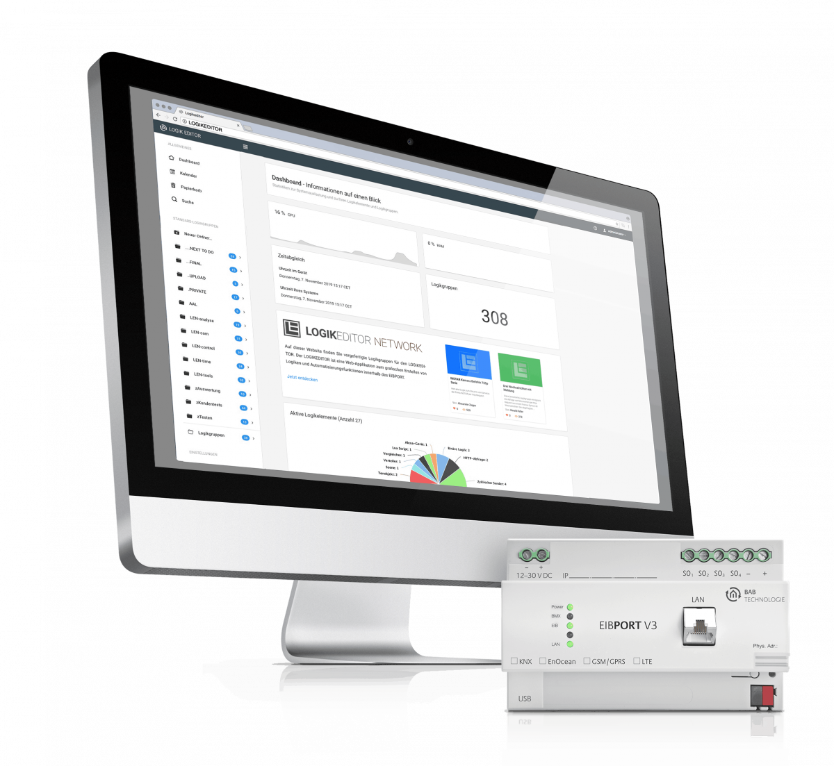 EIBPORT V3 - KNX Home Server for building visualisation & automation